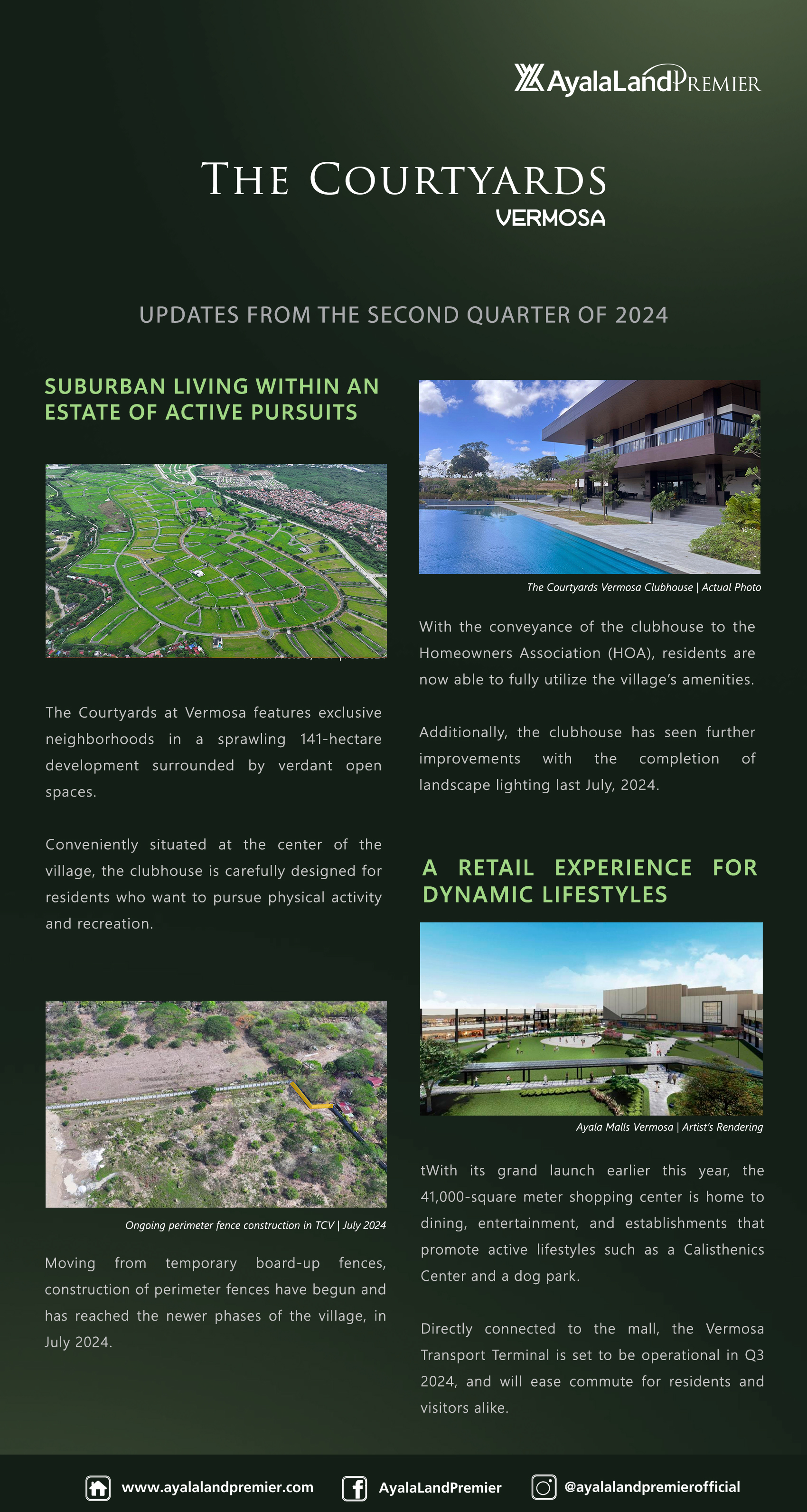 Construction update preview for The Courtyards at Vermosa